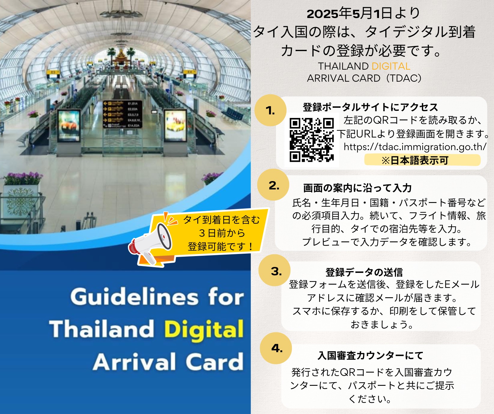タイデジタル到着カード TDAC タイの入国が変わります。 - プーケット情報